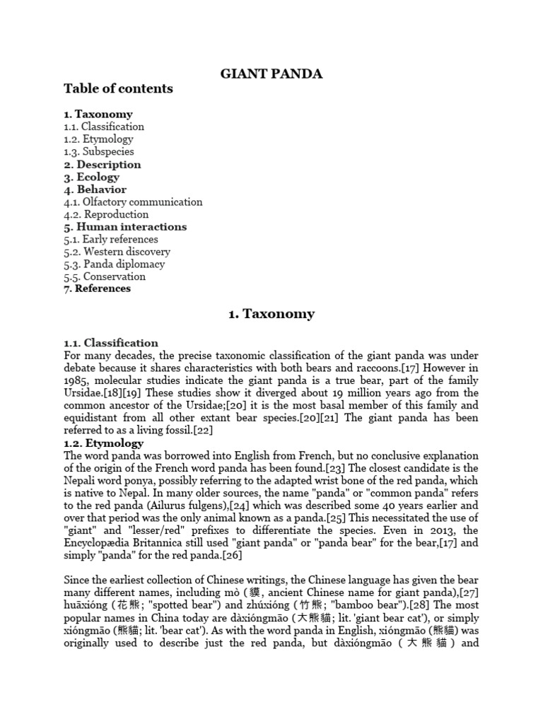 Giant Panda | PDF | Giant Panda | Odor
