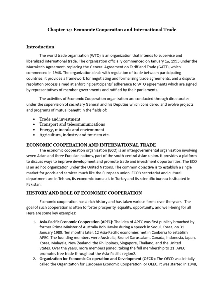 Chapter-14-IBT-Handout | PDF | World Trade Organization | Asia Pacific Economic Cooperation