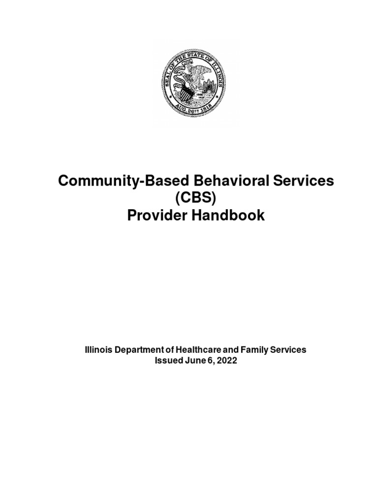 Community Based Behav Svcs HDBK For 07012022 Final | PDF | Mental Health | Medicaid