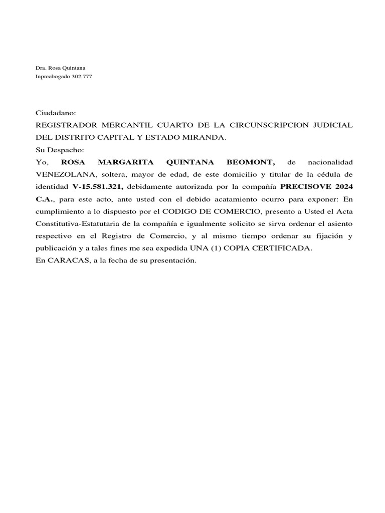 Documento Constitutivo Pymer Proceso Vital Objeto | PDF | Compartir ...