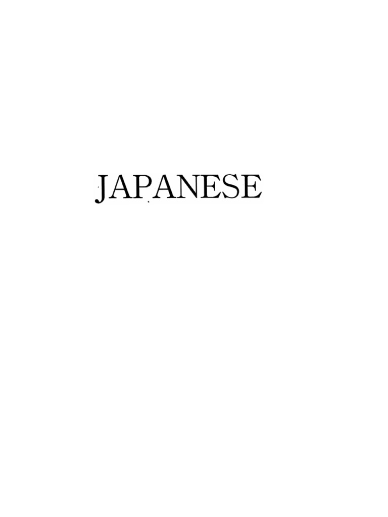 Japanese Osy | PDF