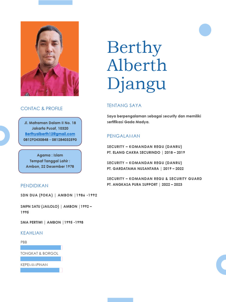 CV Berthy A.D (2) - 1 | PDF