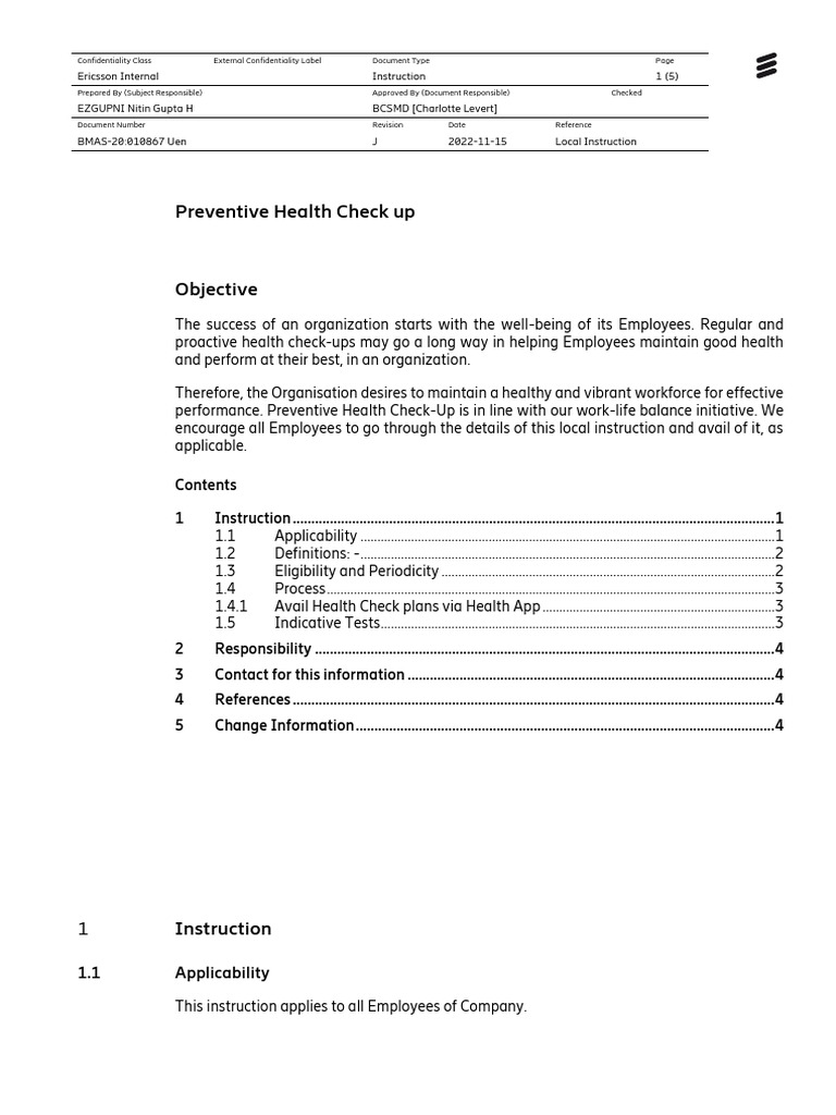 Preventive Health Check Up | PDF | Payroll | Reimbursement