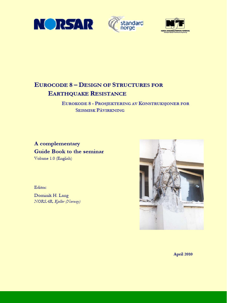 NORSAR-StandardNorge Cookbook-EC8 Engl 2010 | PDF | Waves | Applied And Interdisciplinary Physics