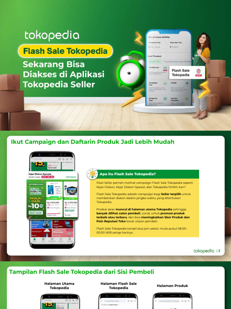Tutorial Flash Sale Tokopedia Di Aplikasi Tokopedia Seller | PDF