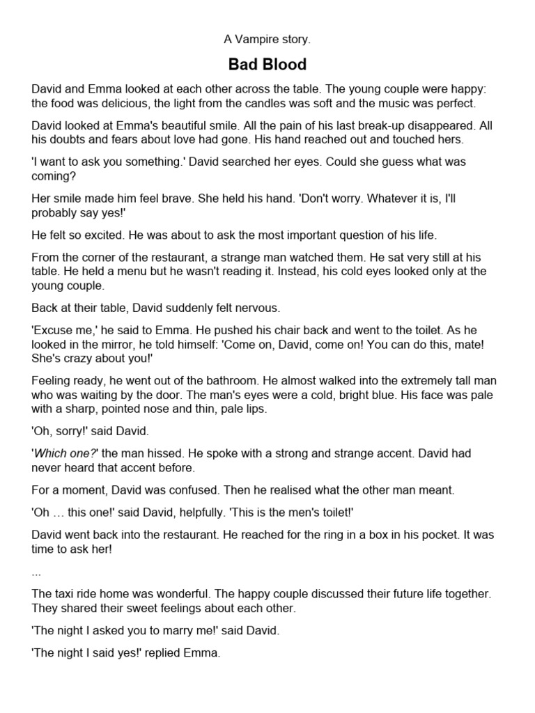 A Vampire Story | PDF | Vampires
