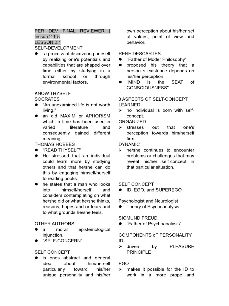 Per Dev Final R | PDF | Mental Disorder | Id