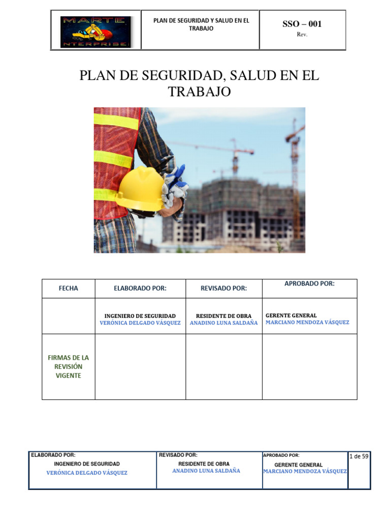 PLAN DE SST MARTE Ok | PDF | Riesgo | Seguridad y salud ocupacional