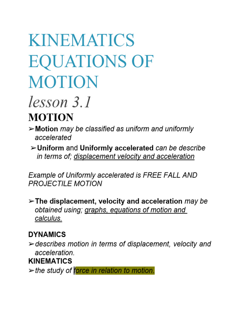 Physics Reviewer | PDF | Acceleration | Velocity