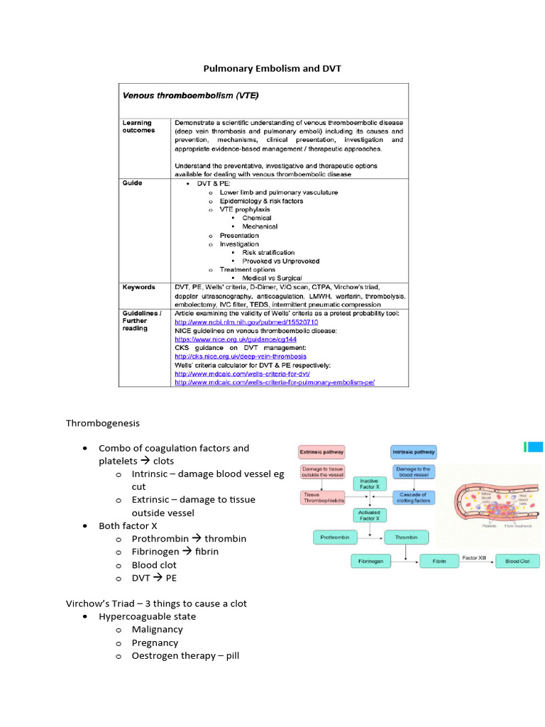 Venous Thromboembolism (VTE) | PDF | Thrombosis | Thrombus