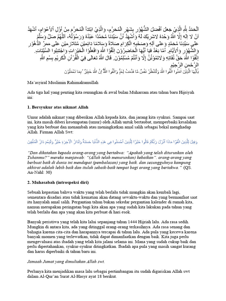 3 Amalan Bulan Muharram | PDF | Agama & Spiritualitas