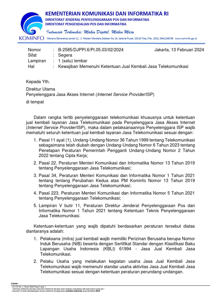 2585 Kewajiban Mematuhi Ketentuan Jual Kembali-R1-1 | PDF | Teknologi & Rekayasa