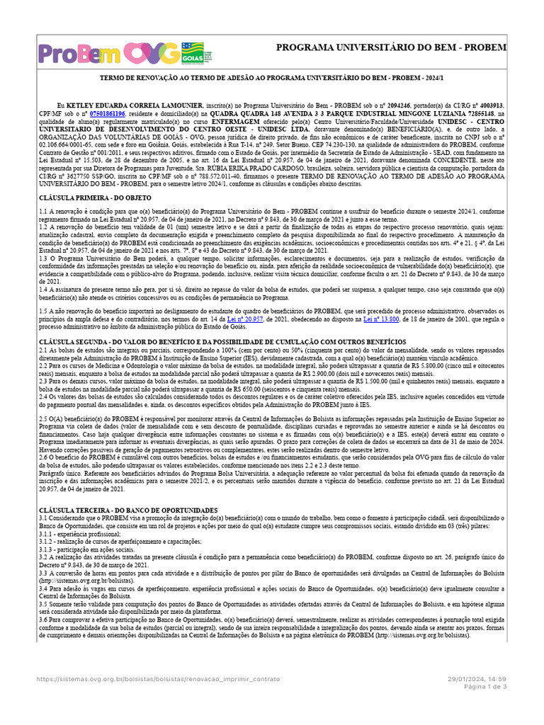 Contrato Probem | PDF | Seguro