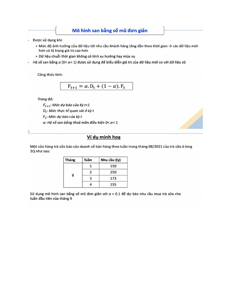 Hướng Dẫn Phần Dự Báo Nhu Cầu | PDF