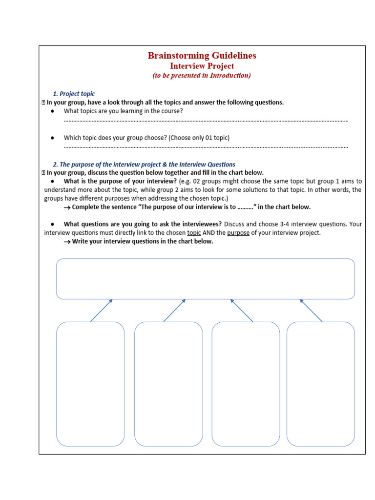 Brainstorming Guidelines - Interview Project | PDF | Interview | Human Communication