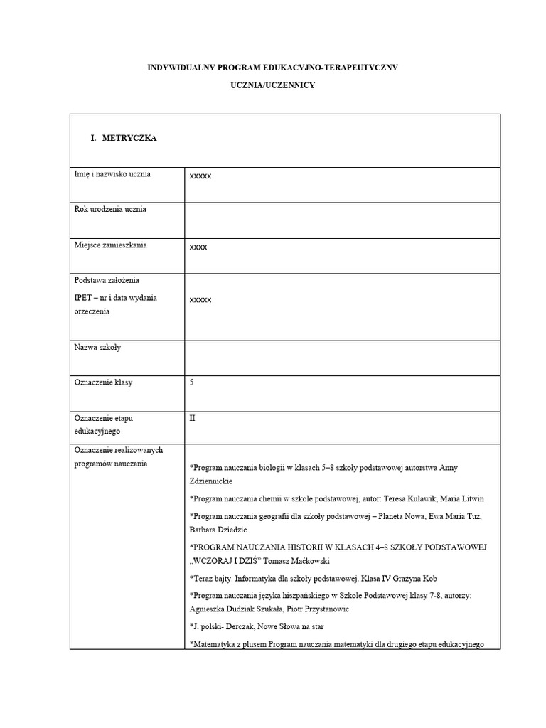 IPET Przykładowy | PDF