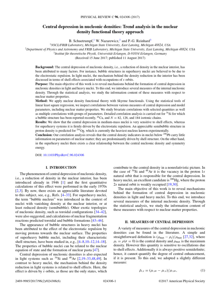 PhysRevC 96 024306 | PDF | Atomic Nucleus | Proton