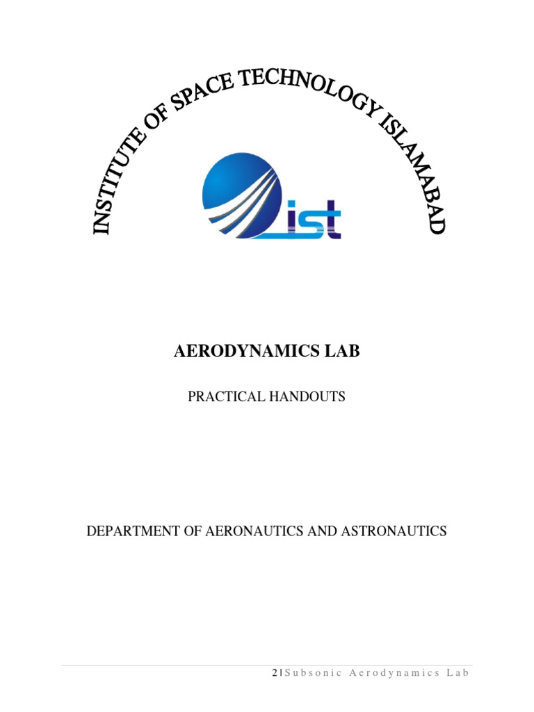 Subsonic Aerodynamics Lab Manuals | PDF | Lift (Force) | Drag (Physics)