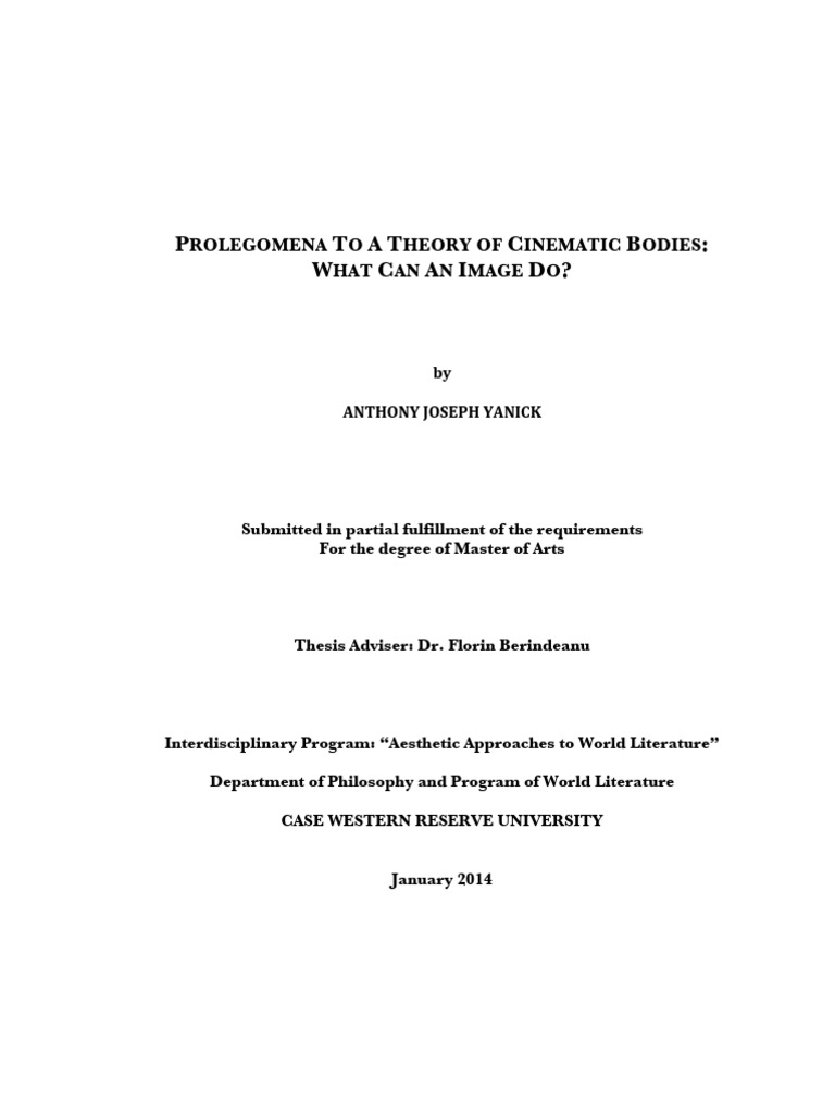 Prolegomena To A Theory of Cinematic Bodies - What Can An Image Do ...