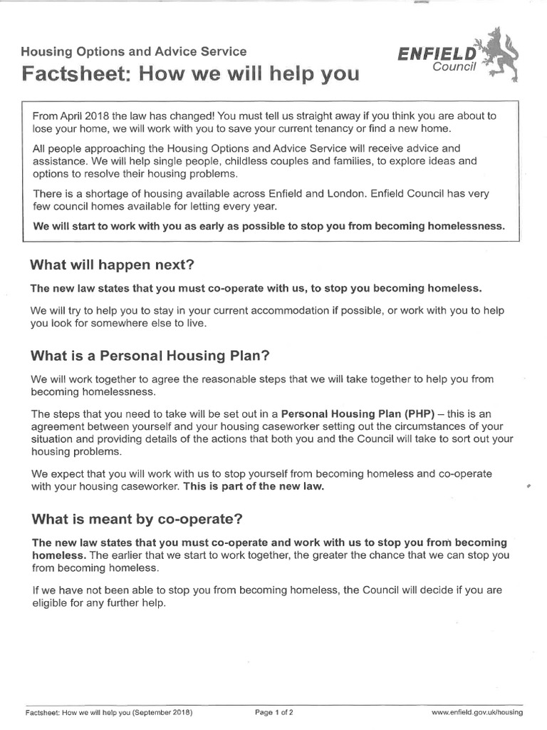 Blank Homeless Application Forms | PDF