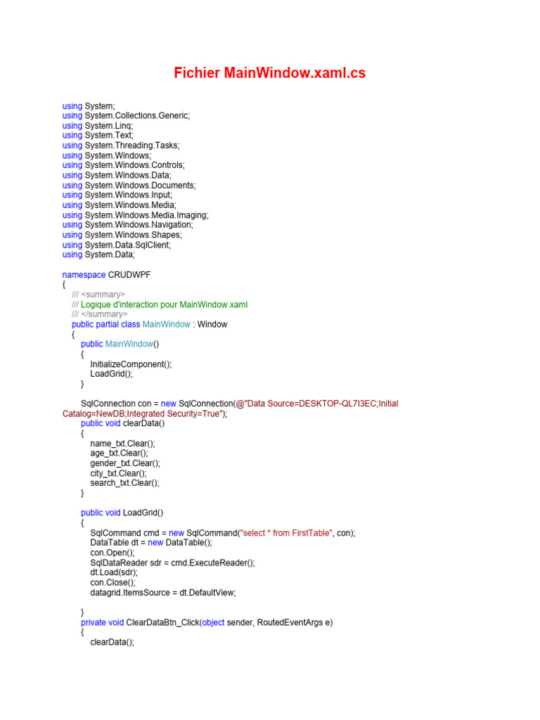 Correction Tp2 Wpf Crud Pdf Parameter Computer Programming Computer Programming 