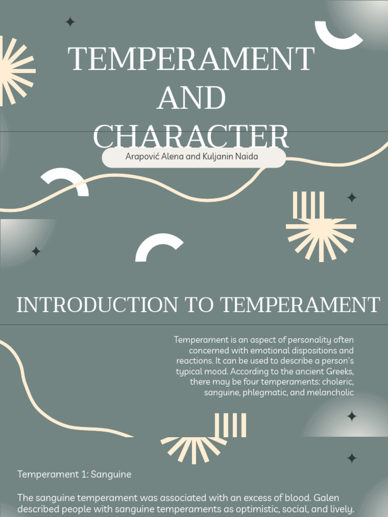 Temperament and Character | PDF | Temperament | Psychological Resilience