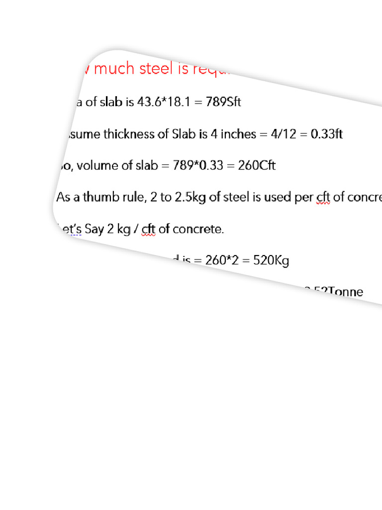 Estimation Thumb Rules | PDF | Brick | Mortar (Masonry)