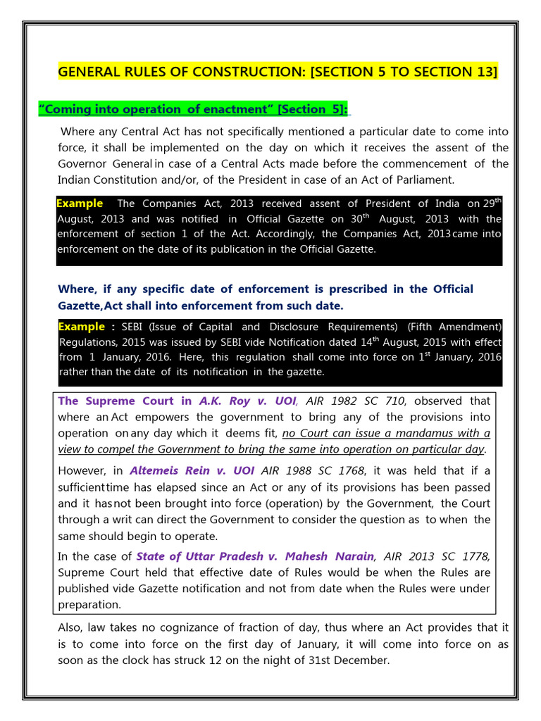 GCA Notes From Sec. 5 | PDF | Repeal | Dividend