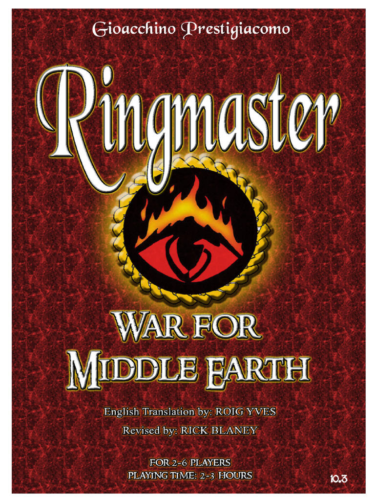 Ringmaster 10.3 - ENG - Rules | PDF | J. R. R. Tolkien | Middle Earth Books