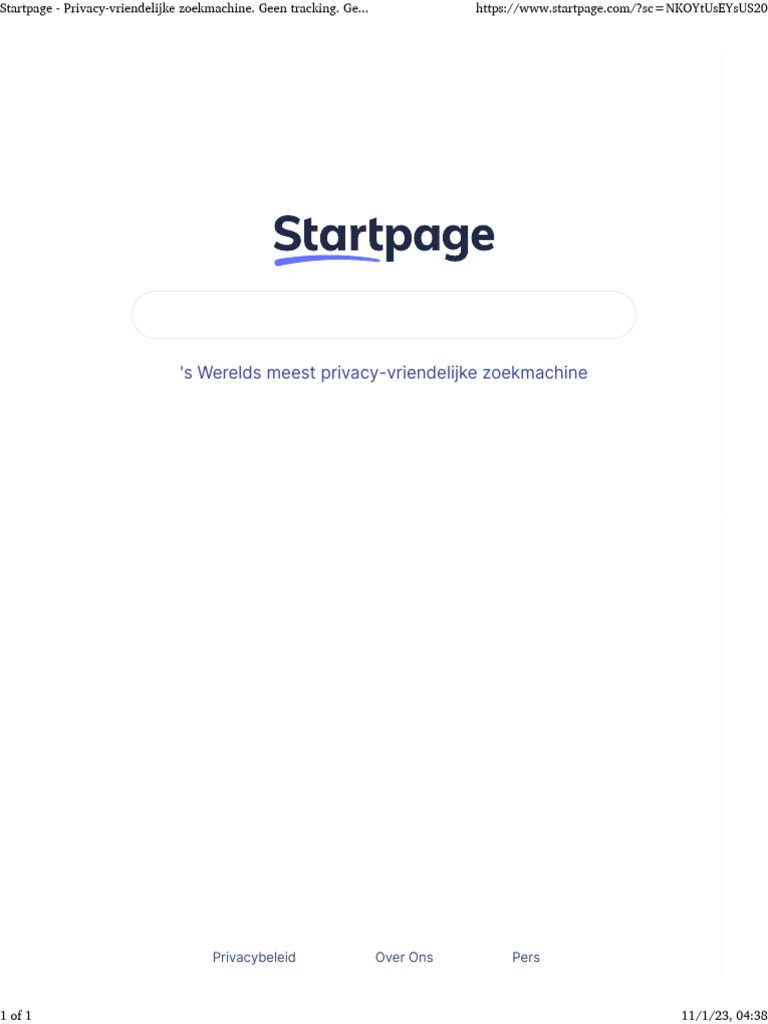 Startpage Privacy Vriendelijke Zoekmachine Geen Tracking Geen