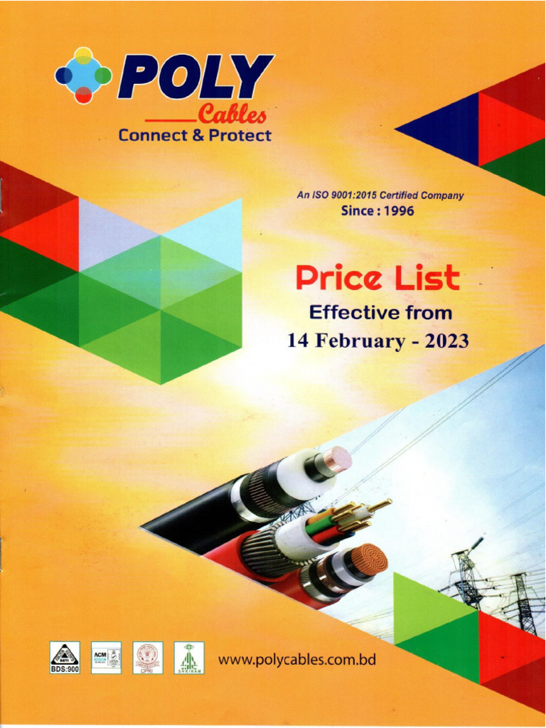 Electrical Cables Price List.@bd | PDF