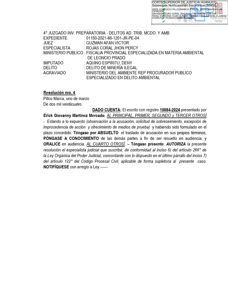 Exp. 01150-2021-86-1201-JR-PE-04 - Resolución - 4 | PDF