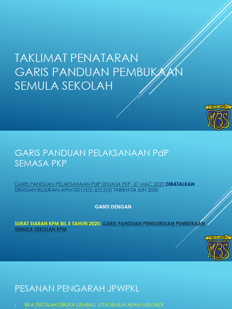 PENATARAN Garis Panduan Pengurusan Pembukaan Semula Sekolah KPM | PDF PENATARAN Garis Panduan Pengurusan Pembukaan Semula Sekolah KPM | PDF