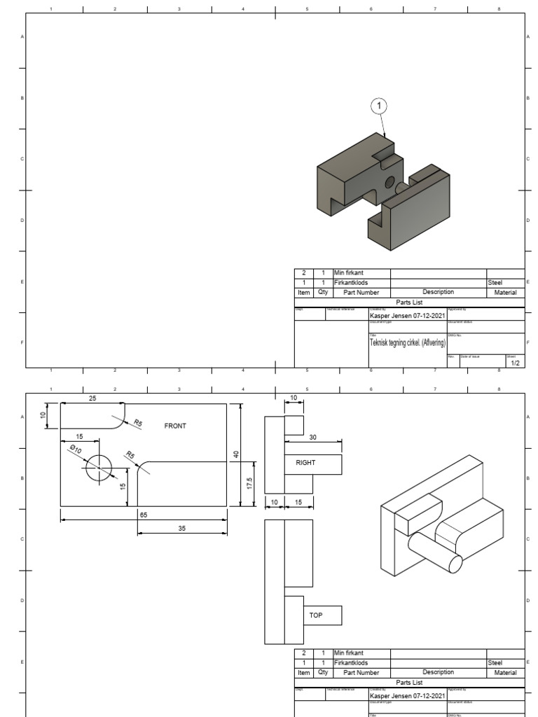 Technical Drawing: Circle Design | PDF