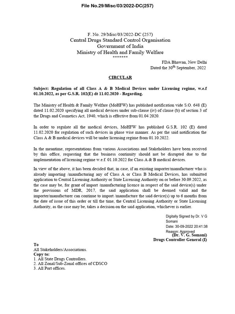 CDSCO Class A and B | PDF | Medical Device | Health Care CDSCO Class A and B | PDF | Medical Device | Health Care