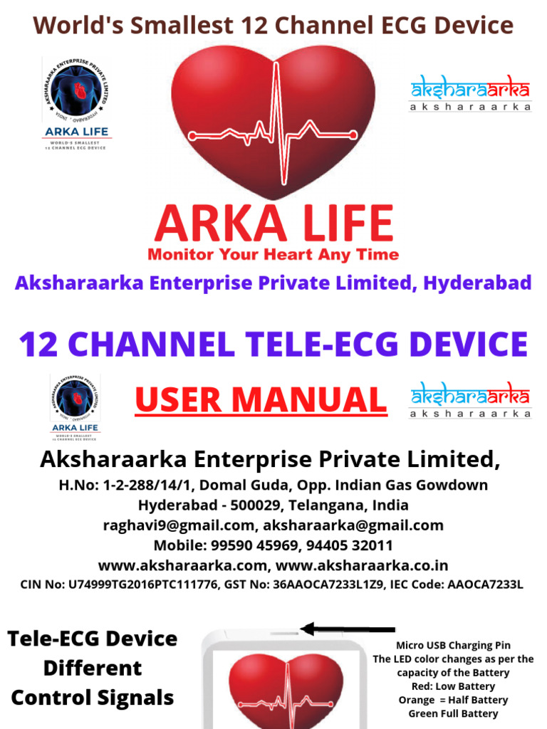 12 CHANNEL TELE-ECG DEVICE Manual | PDF | Icon (Computing) | Bluetooth