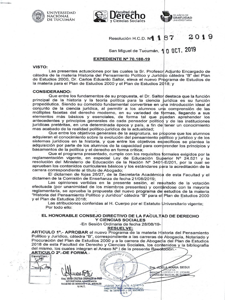 Programa Historia B Plan 2000 y 2018 | PDF