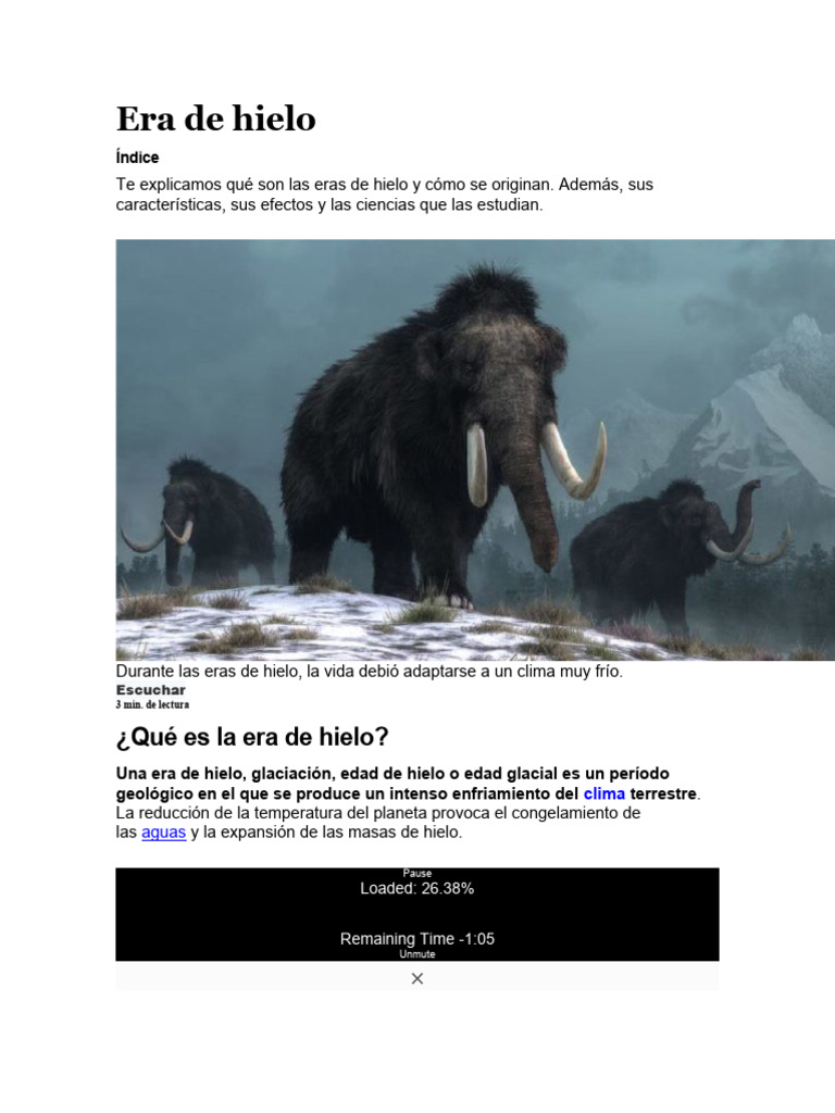 Era de Hielo | Descargar gratis PDF | Era de Hielo | Tierra