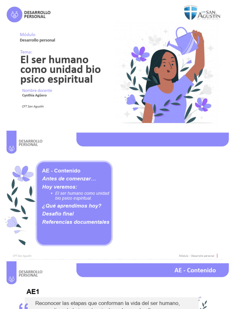 TDP-M-AE1-P03 El Ser Humano Como Unidad Bio Psico Espiritual | PDF | La ...