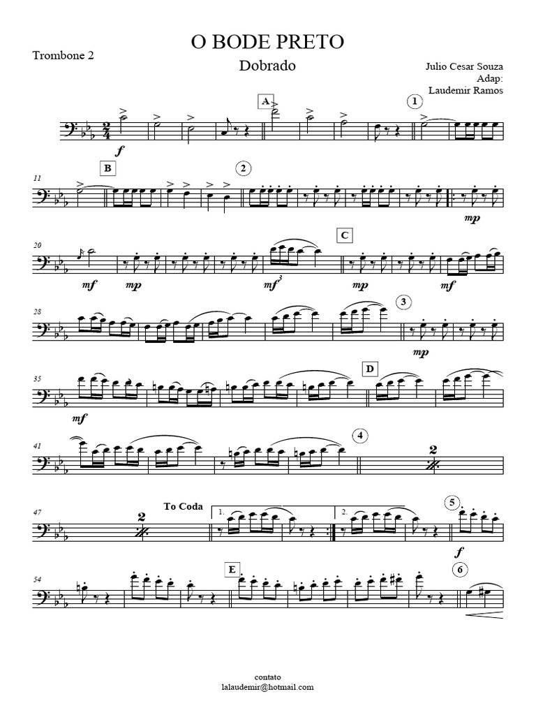 Bode Preto - 2 Trombone | PDF