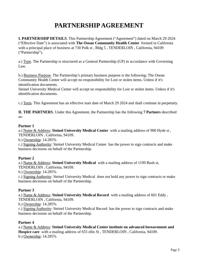 California Partnership Agreement | PDF | Http Cookie | Partnership