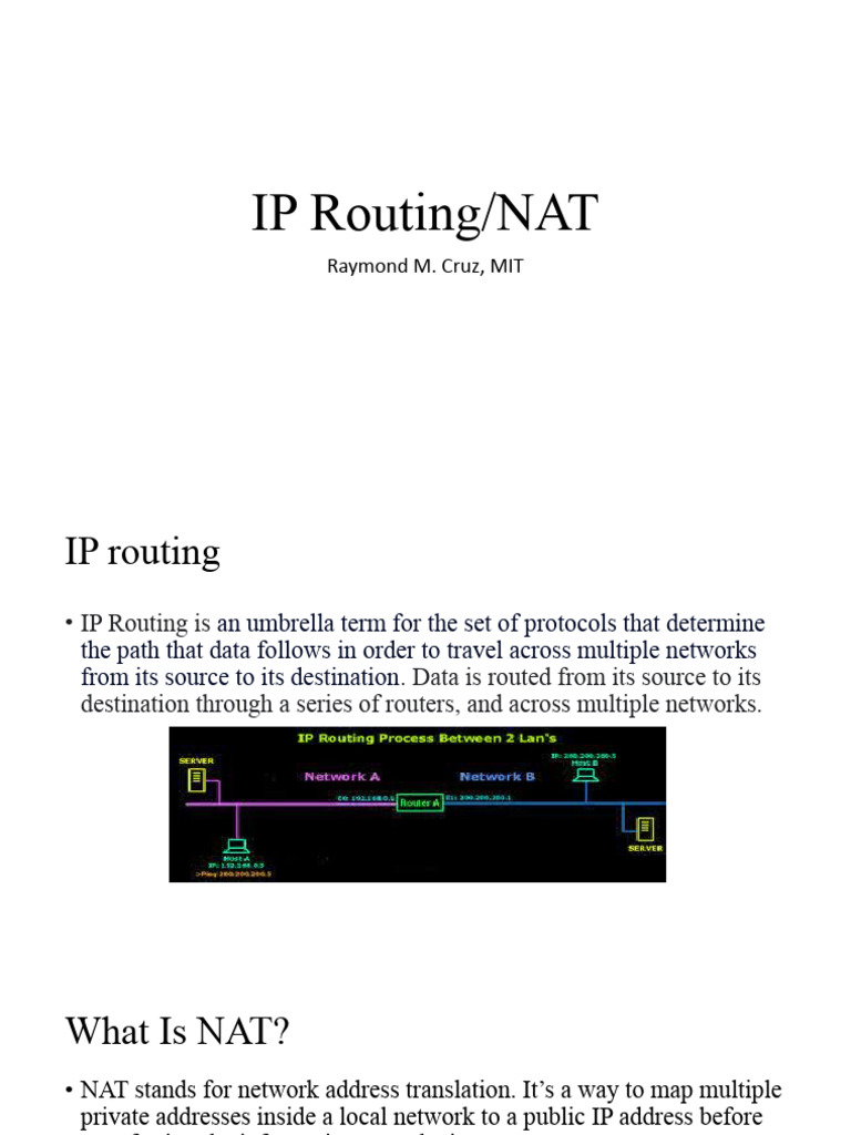 Ip Routing Pdf Routing Router Computing