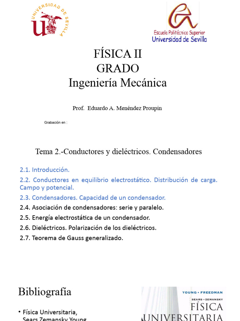 Tema 2 | PDF | Capacidad | Condensador