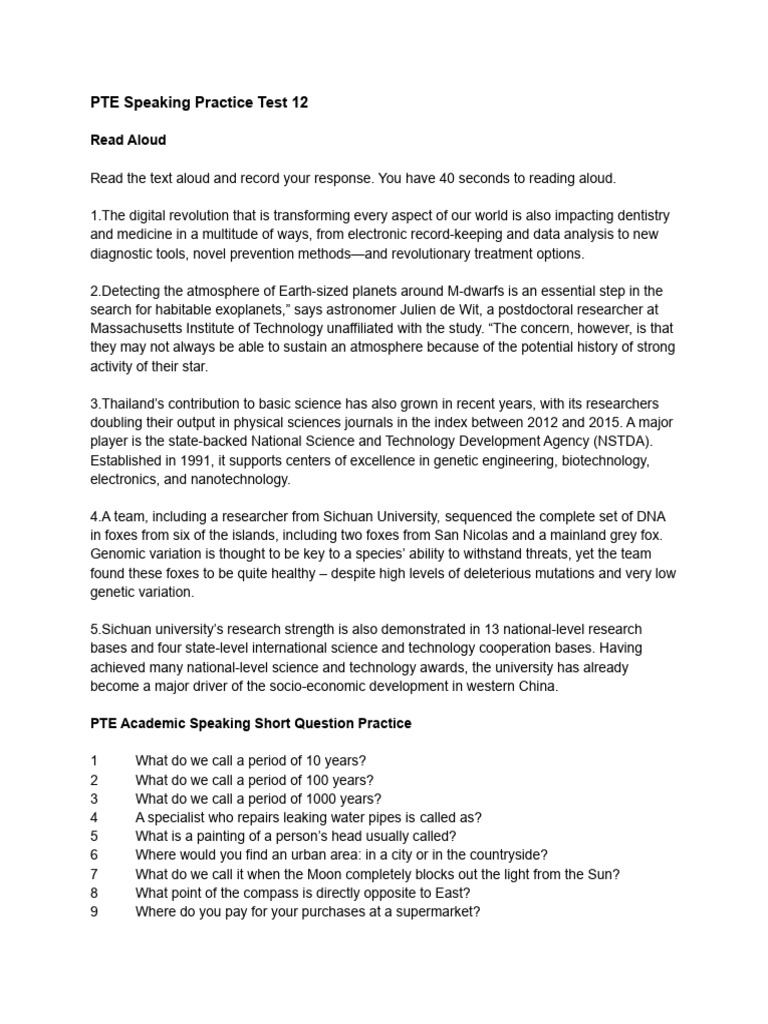 1627566839Kiran-Written-PTE Speaking Practice Test 12 | PDF | Science ...