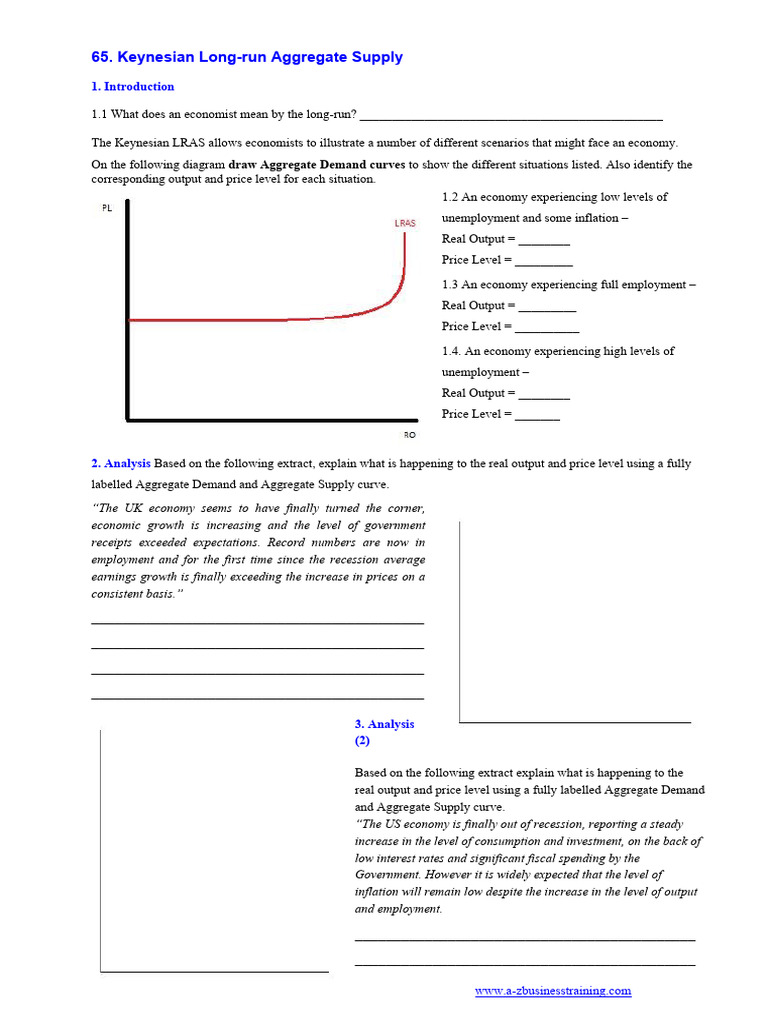 65 Keynesian LRAS Ed | PDF | Aggregate Demand | Keynesian Economics