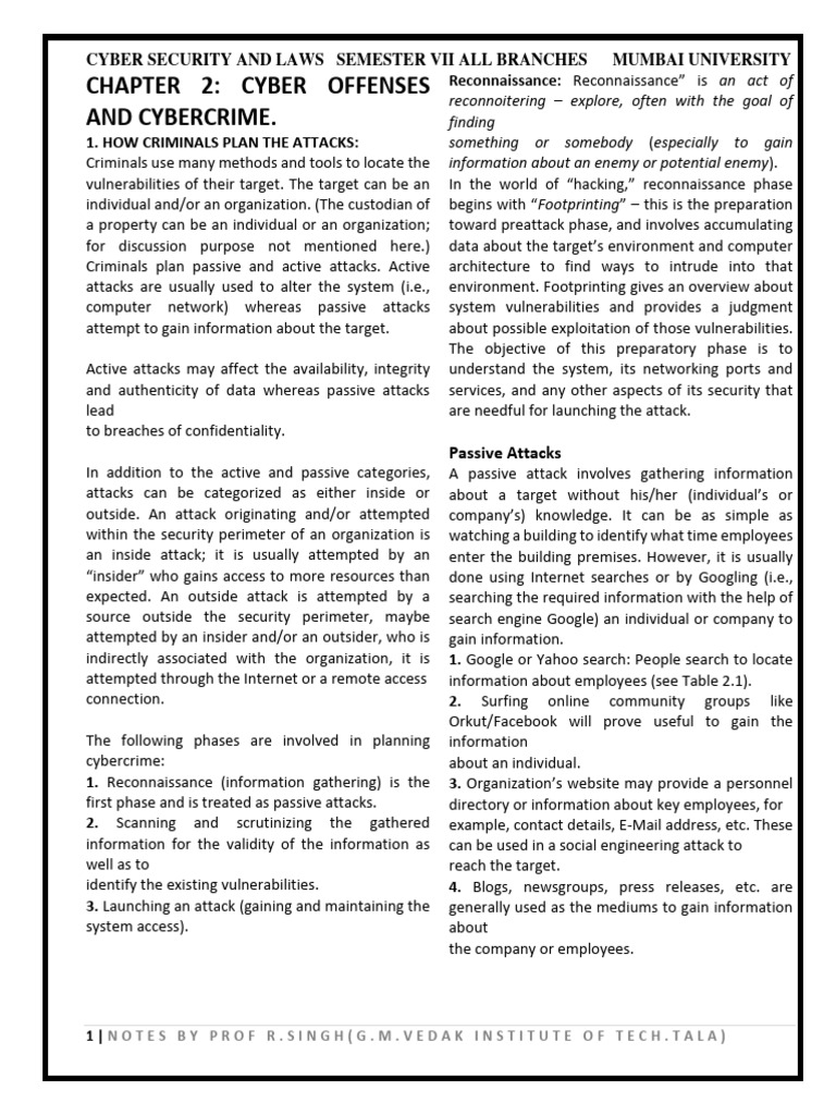Cyber Offenses and Cybercrime Overview | PDF | Port (Computer ...