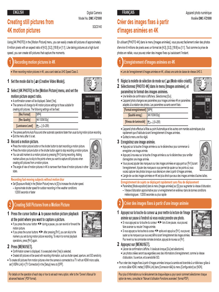 Lumix - Manuel D'utilisation - Annexe 1 | PDF | Technologie de la télévision | Technologies de l ...