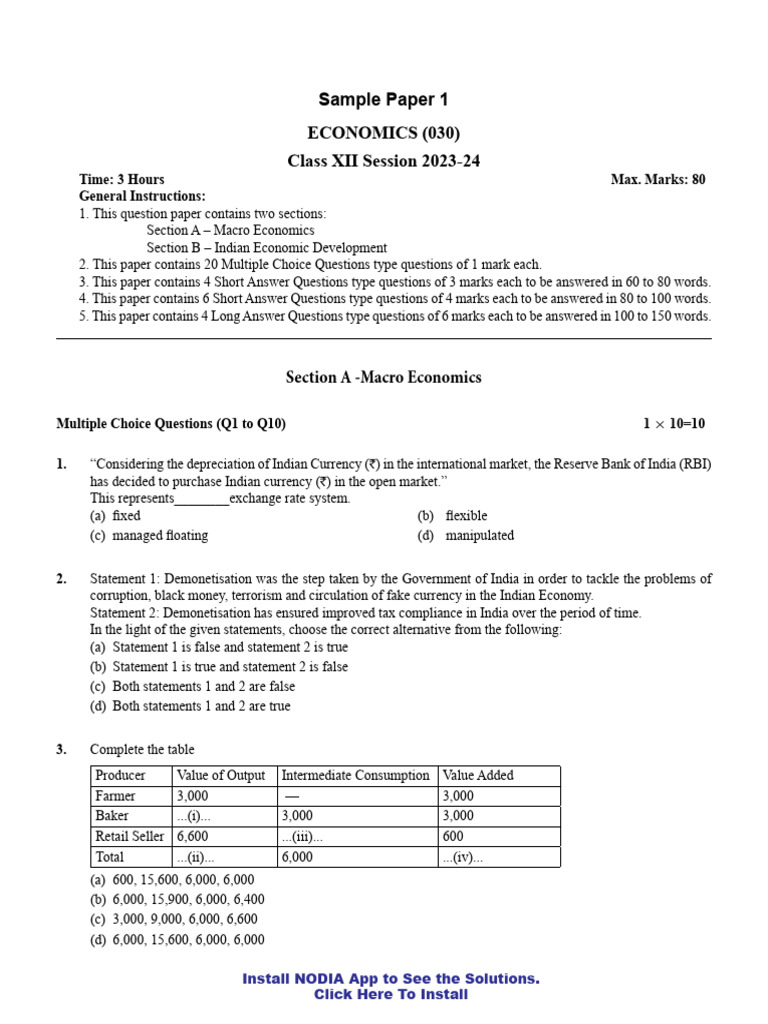 EC Sample Paper 1 Unsolved | PDF | Sustainability | Sustainable Development