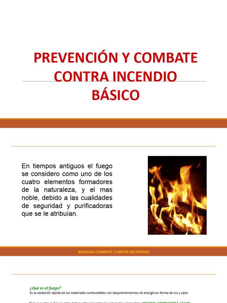 Curso Básico de Prevención y Combate a Incendios | PDF | Combustión ...