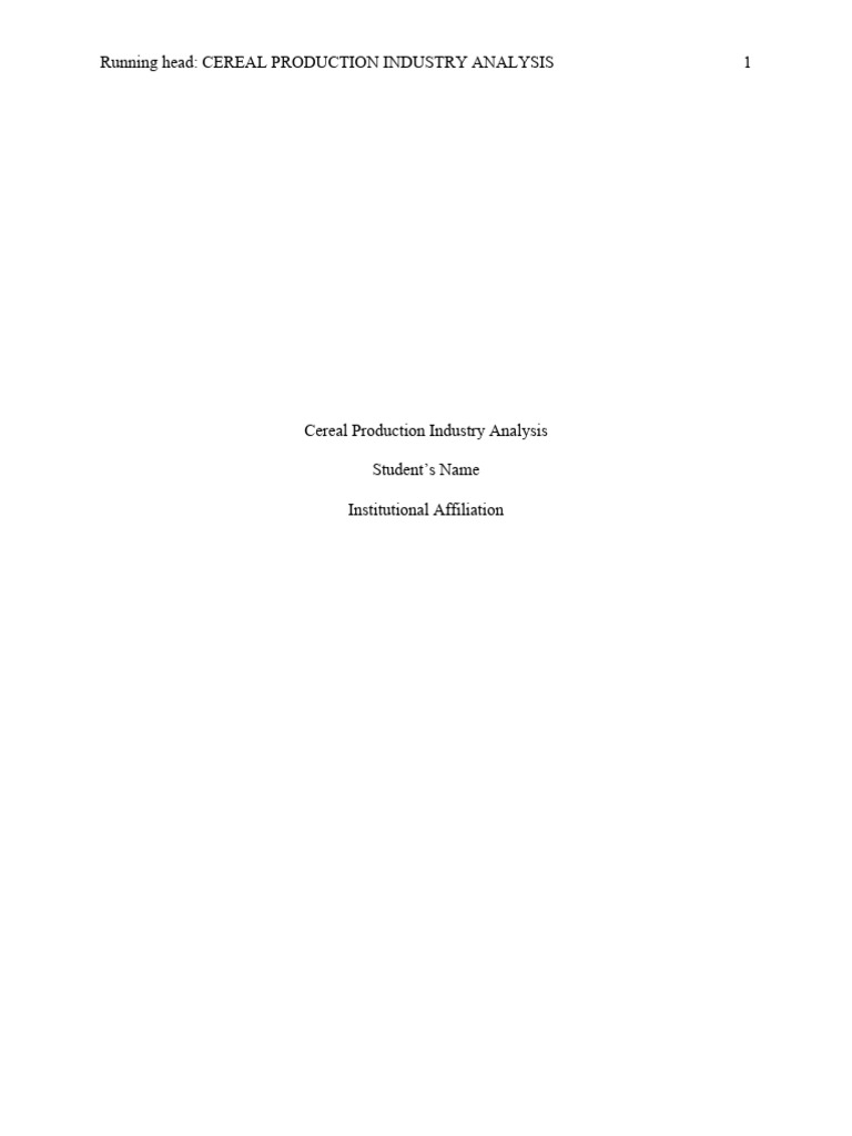 Cereal Production Supply Chain Insights | PDF | Supply Chain | Retail